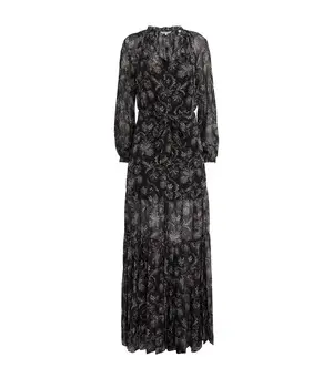 Veronica Beard Silk Isra Maxi Dress - Black