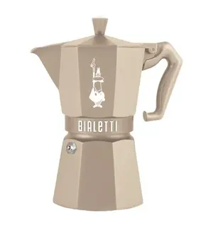 BIALETTI Moka Exclusive Induction Octagonal Espresso Maker - Beige