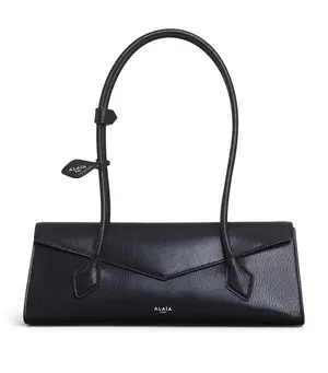 Alaïa Medium Leather Le Teckel Shoulder Bag - Black