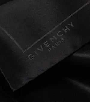 Givenchy Silk Logo Pocket Square - Black