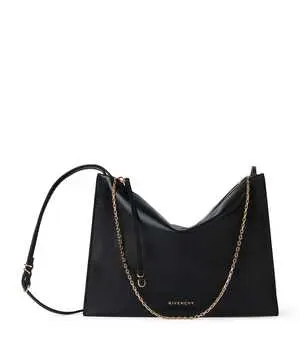 Givenchy Leather Voyou Shoulder Bag - Black