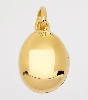 Monica Vinader Gold Vermeil And Onyx January Birthstone Locket