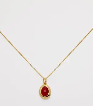 Monica Vinader Gold Vermeil And Onyx January Birthstone Locket