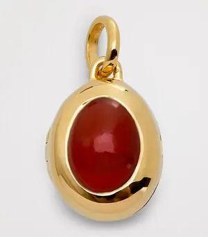 Monica Vinader Gold Vermeil And Onyx January Birthstone Locket