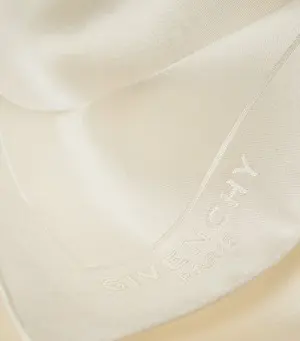 Givenchy Silk Logo Pocket Square - Ivory