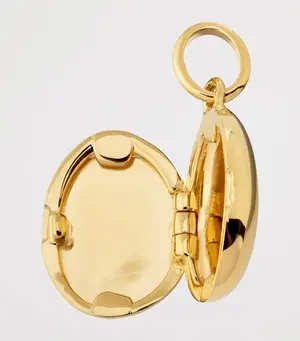 Monica Vinader Gold Vermeil And Rock Crystal April Birthstone Locket