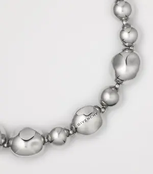 Givenchy Sculpted Gem Necklace - Silver