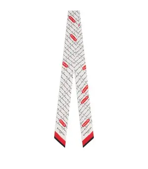 Givenchy Silk Twill Signature Scarf - Red