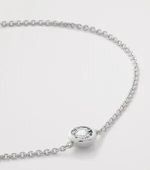Monica Vinader Sterling And Diamond Solitaire Bracelet