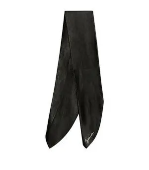 Givenchy Leather Logo Scarf - Black