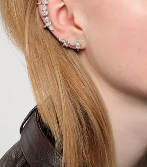 REPOSSI White Gold And Diamond Serti Sur Vide Single Earring