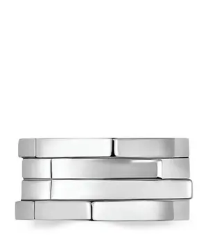 REPOSSI White Gold Antifer 4-row Ear Cuff - Silver
