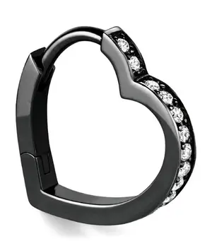REPOSSI Gold And Diamond Antifer Single Huggie Earring - Black