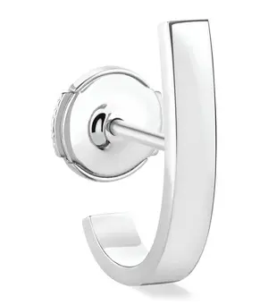 REPOSSI White Gold Berbere Single Hoop Earring - Silver