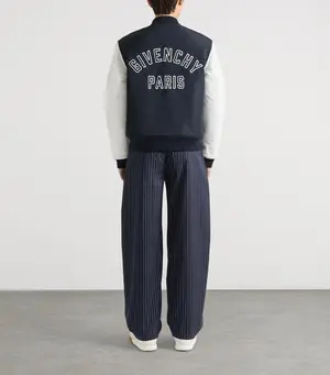 Givenchy Logo Bomber Jacket - Navy