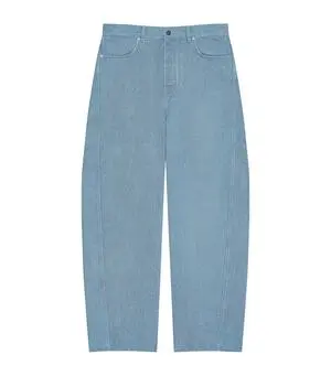 Givenchy Couture Seam Barrel-leg Jeans