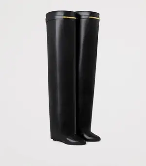 Givenchy Leather Shark Over-the-knee Boots 90
