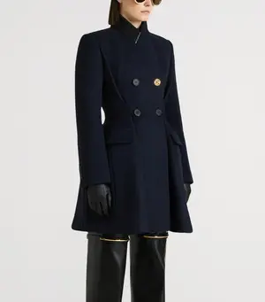 Givenchy Wool-cashmere Peplum Coat