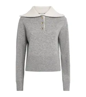 Claudie Pierlot Wool Shawl-collar Sweater