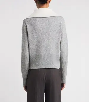 Claudie Pierlot Wool Shawl-collar Sweater