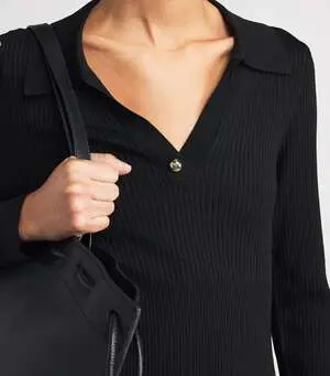 Claudie Pierlot Knitted Polo Mini Dress