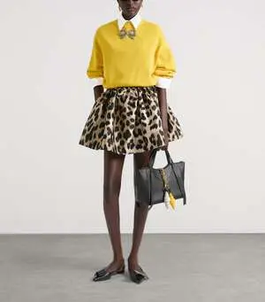 Givenchy Voluminous Leopard Mini Skirt