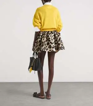 Givenchy Voluminous Leopard Mini Skirt