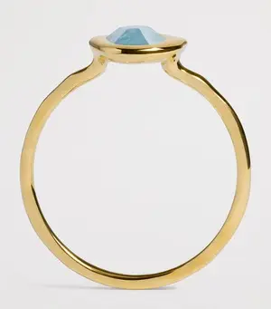 Monica Vinader Gold Vermeil And Aquamarine Odyssey Ring