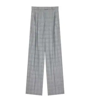 Givenchy Wool Wide-leg Tailored Trousers - Grey