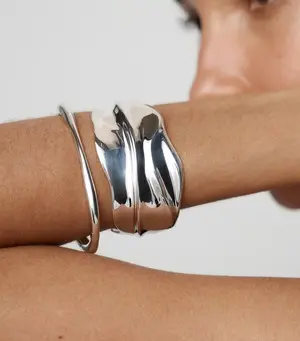 Monica Vinader Sterling Nomade Cuff Bracelet