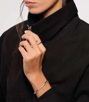 REPOSSI White Gold And Diamond Serti Sur Vide Ring