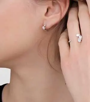 REPOSSI White Gold And Diamond Serti Sur Vide Ring