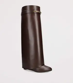 Givenchy Leather Shark Knee-high Boots 95