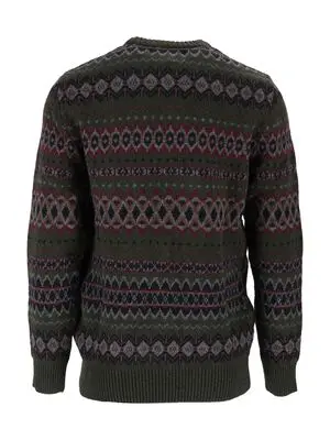 Barbour Crew Neck Fair Isle Knit Sweater