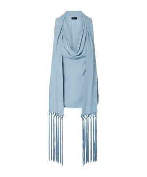 Liu Jo Top With Scarf - Light Blue