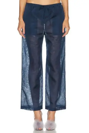Renggli Organza Pant In Navy - Midnight