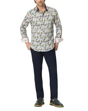 Robert Graham Gainsborough Long Sleeve Cotton Stretch Shirt - Multi