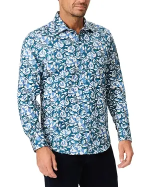 Robert Graham Euclid Long Sleeve Cotton Stretch Shirt - Multi