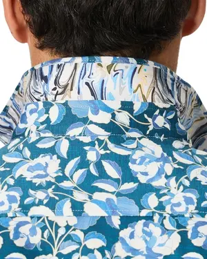 Robert Graham Euclid Long Sleeve Cotton Stretch Shirt - Multi