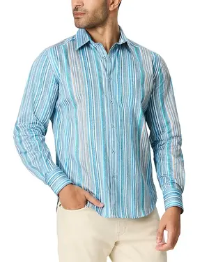 Robert Graham Rehan Long Sleeve Cotton Stretch Shirt - Multi