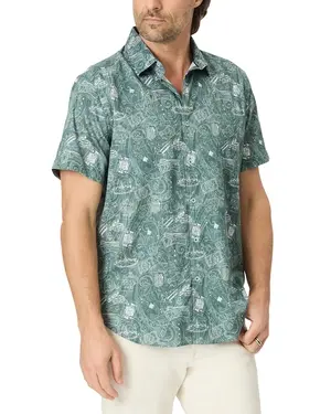 Robert Graham The Vault Short Sleeve Cotton Stretch Shirt