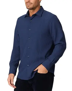 Robert Graham Devonshire Long Sleeve Woven Shirt - Navy