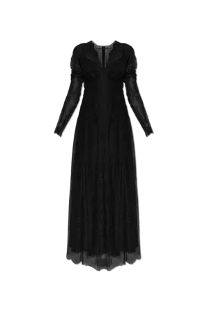 Dolce & Gabbana Long Lace Dress By - Black