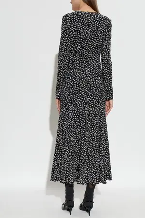 Dolce & Gabbana Silk Mid-length Dress With Long Sleeves