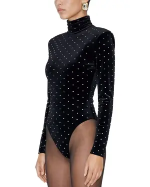 Ronny Kobo Litia Embellished Bodysuit