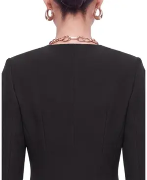 NOCTURNE Ring Button Wrap Front Jacket