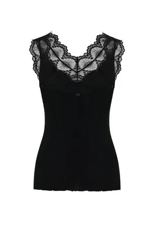 AYJE Dahlia Lace-detail Camisole - Black