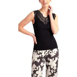 AYJE Dahlia Lace-detail Camisole - Black