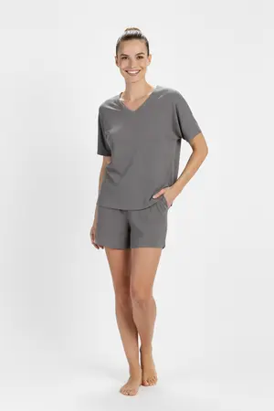 AYJE Ultra Comfort V Neck T-shirt Gray
