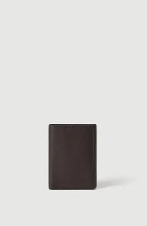 Brunello Cucinelli Smooth Calfskin Passport Holder - Brown